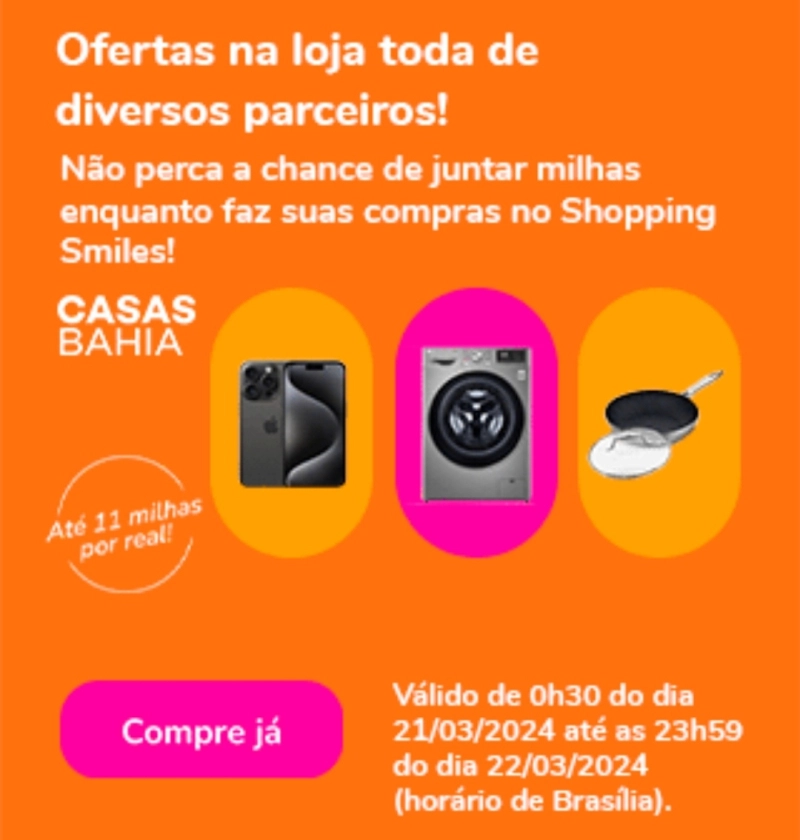 Shopping Smiles: Acumule até 11 Milhas por Real em Compras