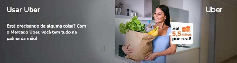 Ganhe até 5,5 Milhas por Real em Créditos da Uber no Smiles